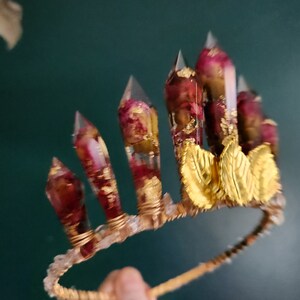 Aphrodite Headpiece - Rose and Gold Crown - Valentine Gift - Bridal ...