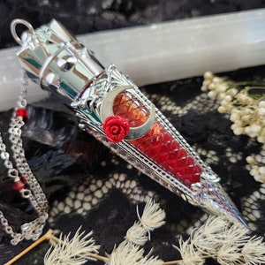 Vampire Blood Elixir - Goth Vial Necklace - Cosplay Jewelry - Vampire ...