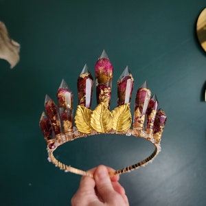 Aphrodite Headpiece - Rose and Gold Crown - Valentine Gift - Bridal ...