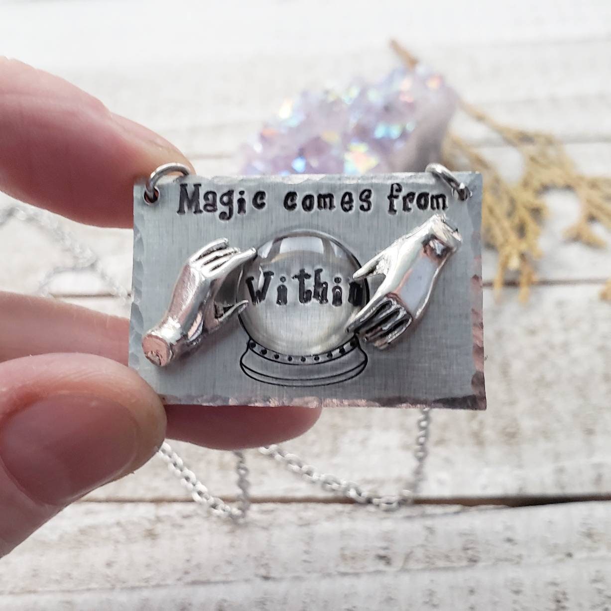 Crystal Ball Necklace - Gypsy Crystal Ball Necklace - Fortune Teller ...