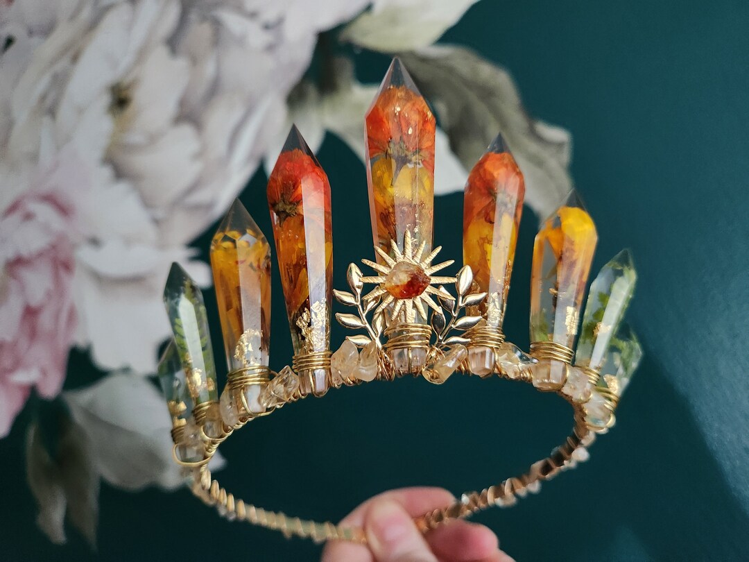 Demeter Crown - Crystal Crown Headpiece - Goddess Demeter - Greek ...