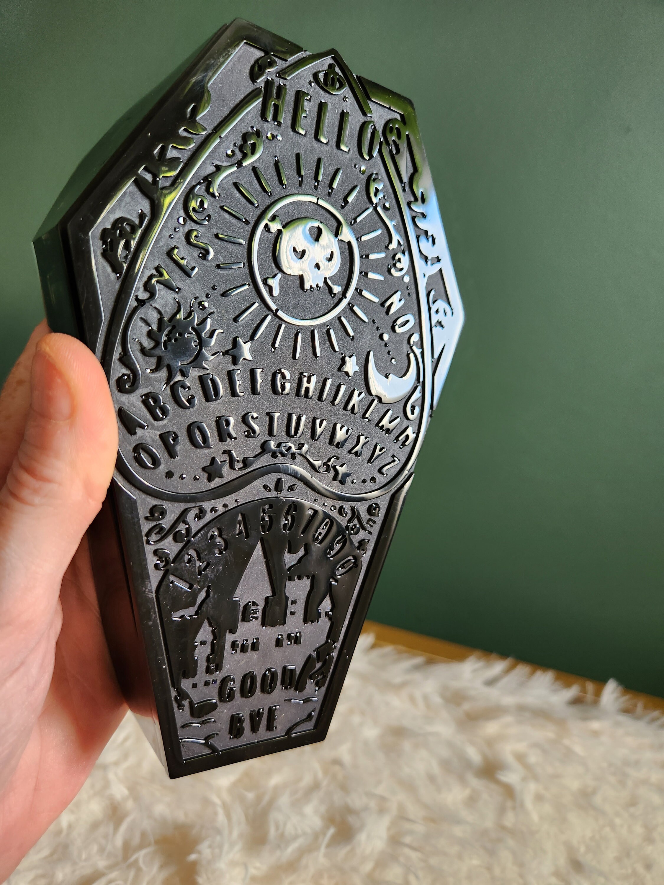 Goth Coffin Box - Ouija Trinket Box - Make up Organizer - Goth Make up ...