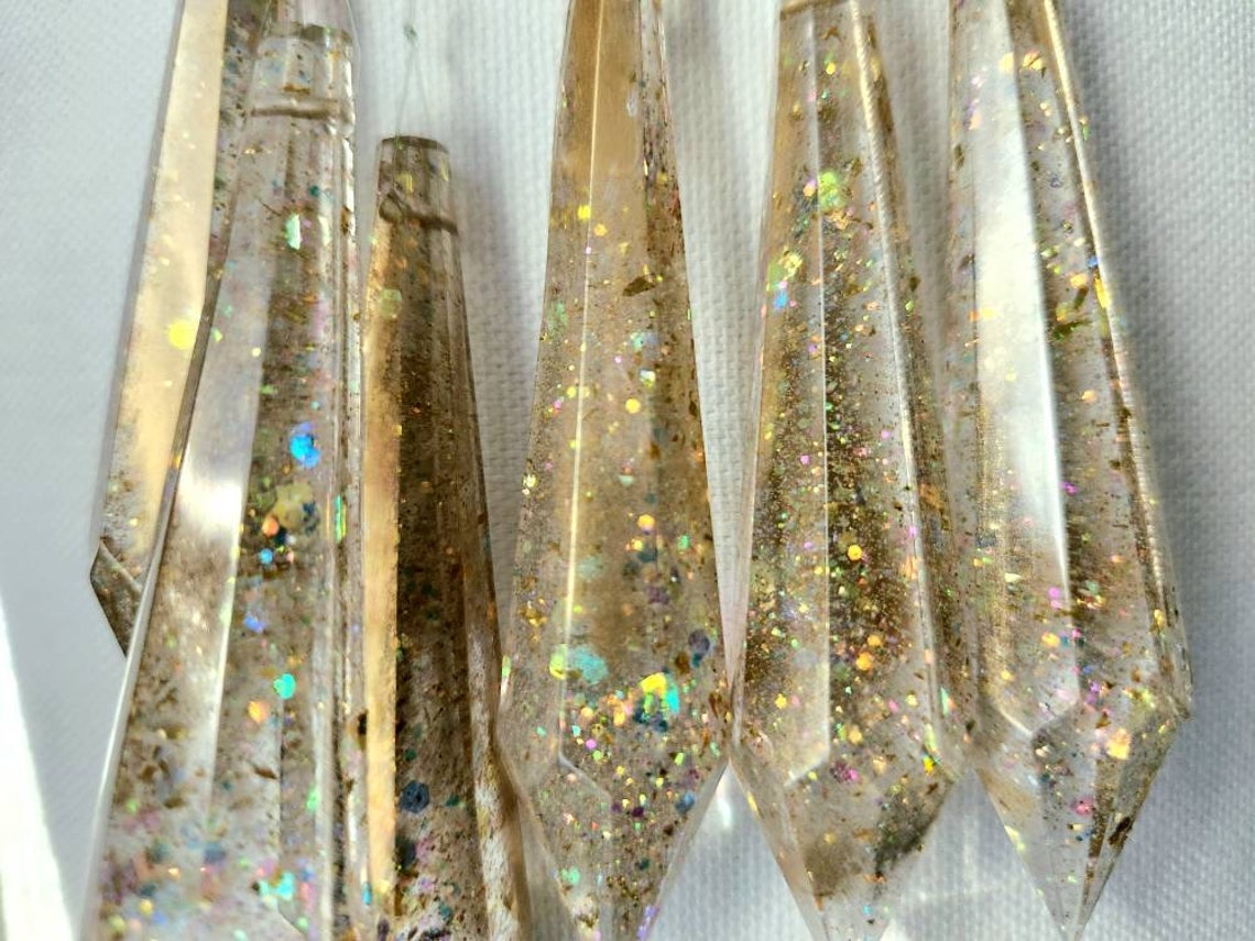 Gold Icicle Ornaments - Holiday Tree Ornaments - Ornament Sets - Boho ...