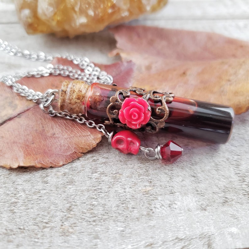 Blood Jewelry - Blood Vial Necklace - Gothic Blood Necklace - Vampire ...