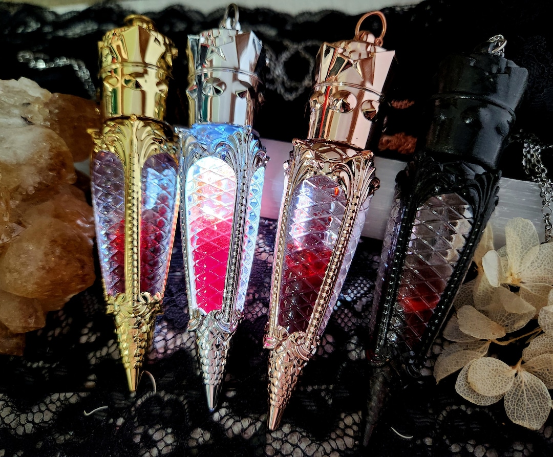 Vampire Blood Elixir - Goth Vial Necklace - Cosplay Jewelry - Vampire ...