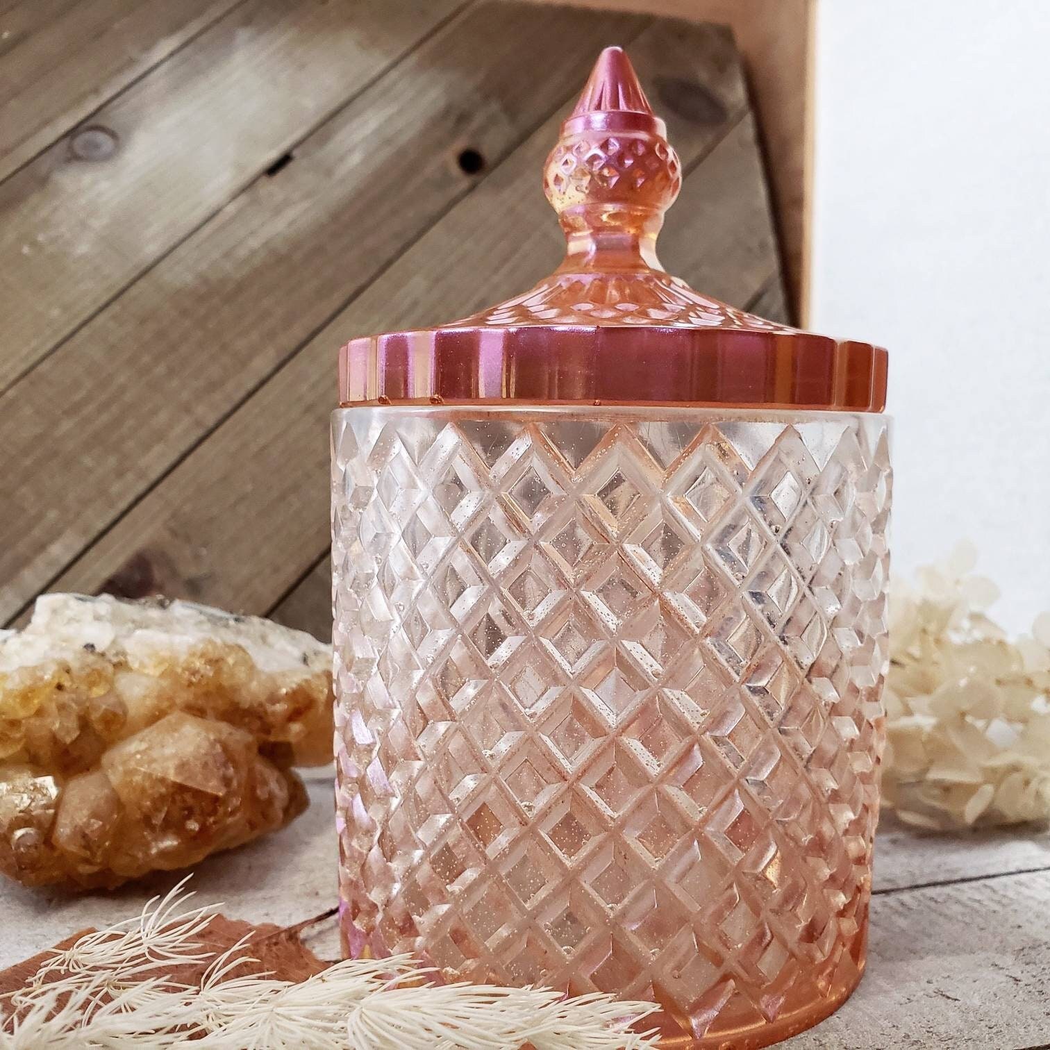 Goth Trinket Jar - Resin Stash Jar - Boho Container - Black Home Decor ...