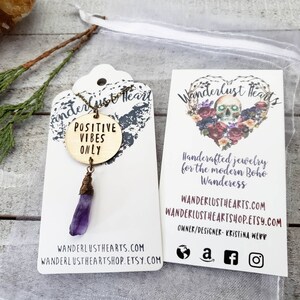 Positive Necklace - Positive Vibes Necklace - Vibe Necklace - Positive ...