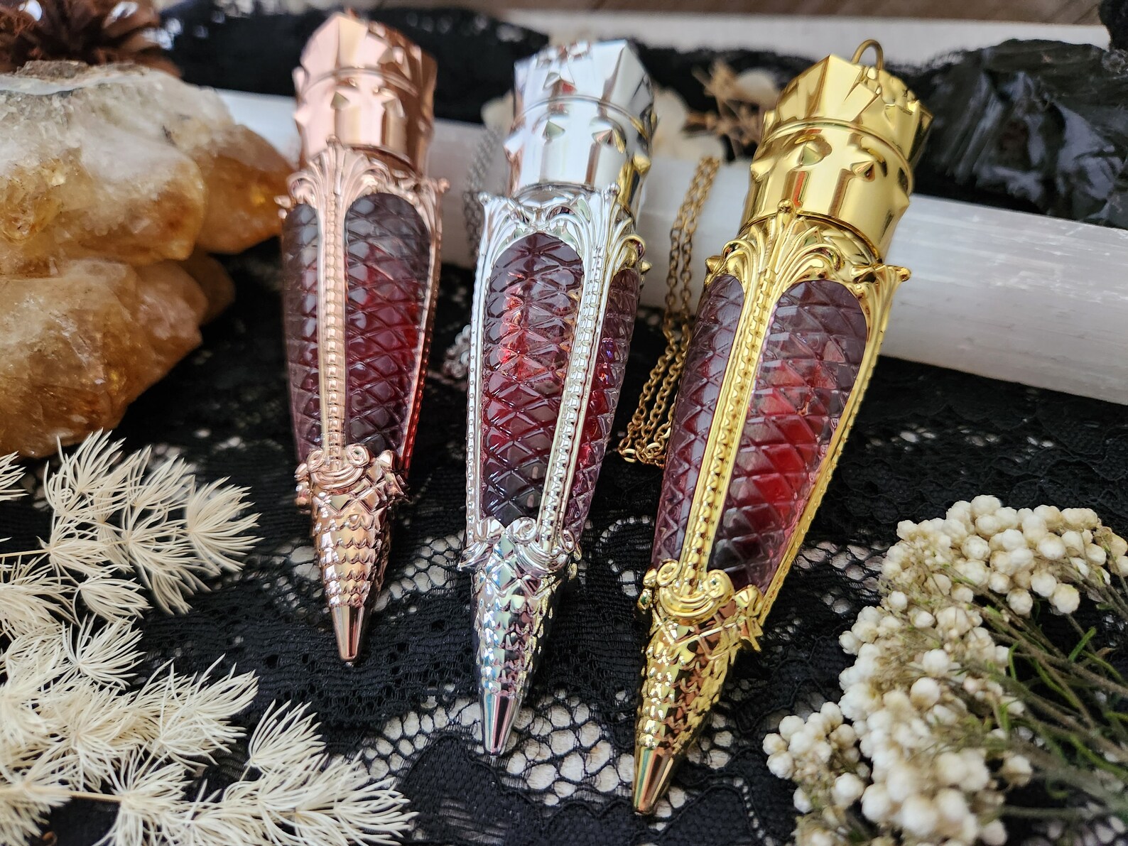 Vampire Blood Elixir Goth Vial Necklace Cosplay Jewelry Vampire Vial ...