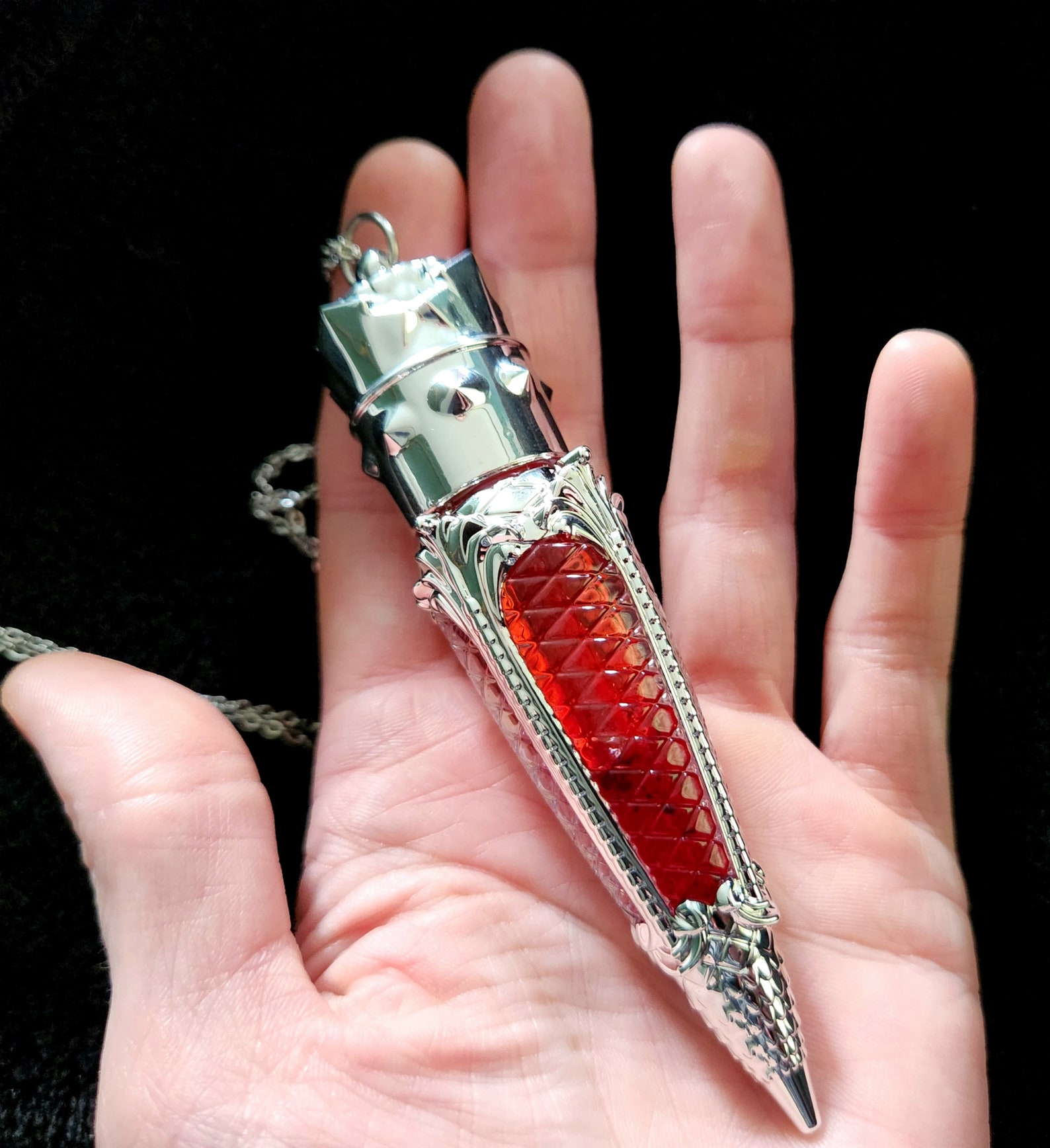 Vampire Blood Elixir Goth Vial Necklace Cosplay Jewelry Vampire Vial Vial Necklace Vampire ...