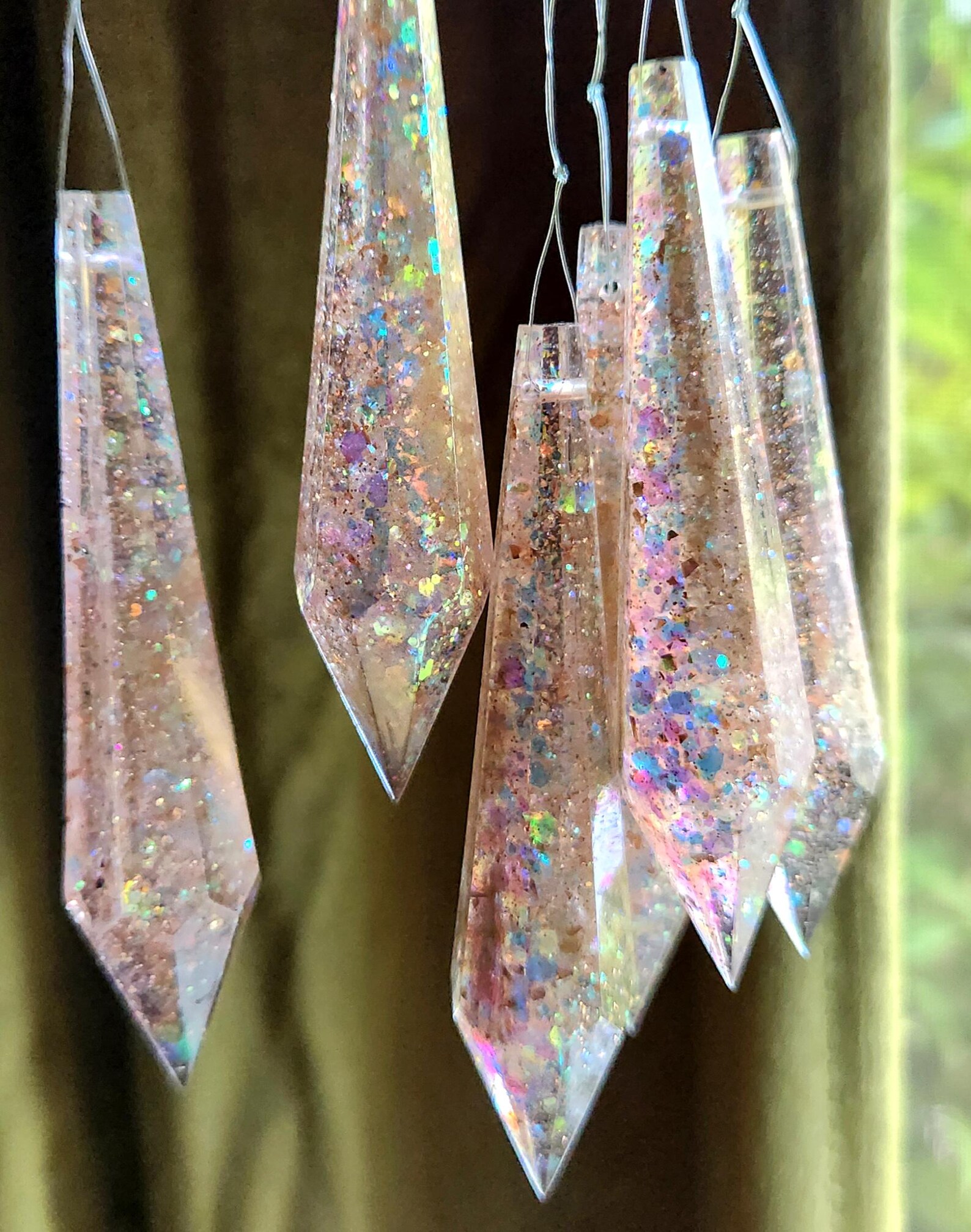Gold Icicle Ornaments - Holiday Tree Ornaments - Ornament Sets - Boho ...