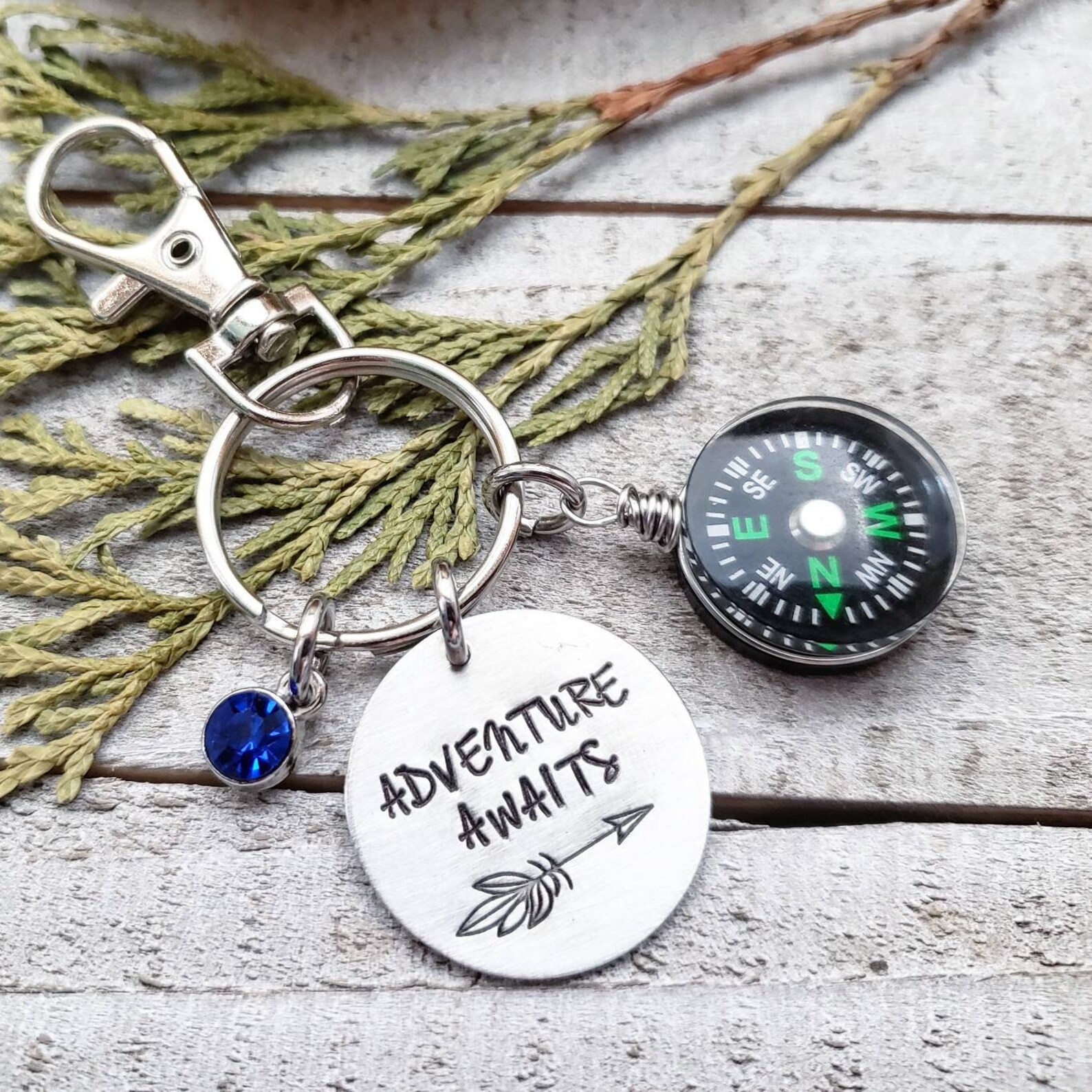 Adventure Awaits Keychain Travel Charm Gift Wanderlust - Etsy