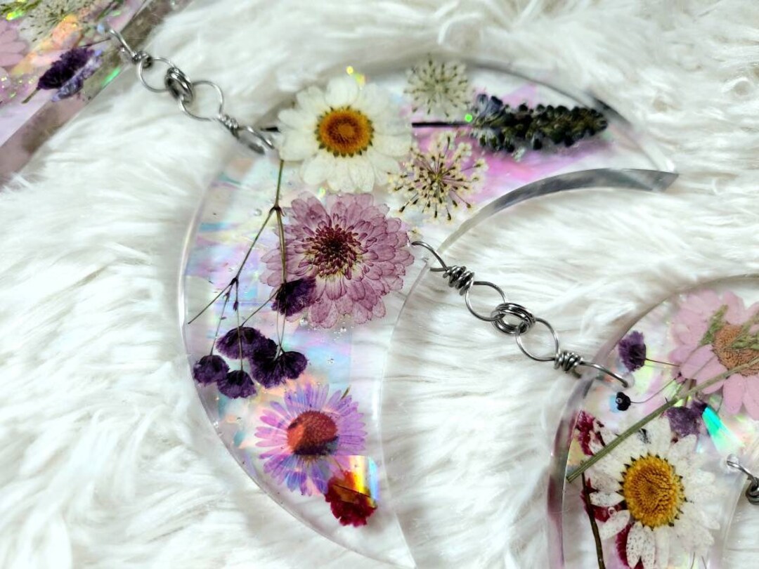 Floral Wall Hanger - Moon Phase Hanger - Celestial Home Gifts - Boho ...