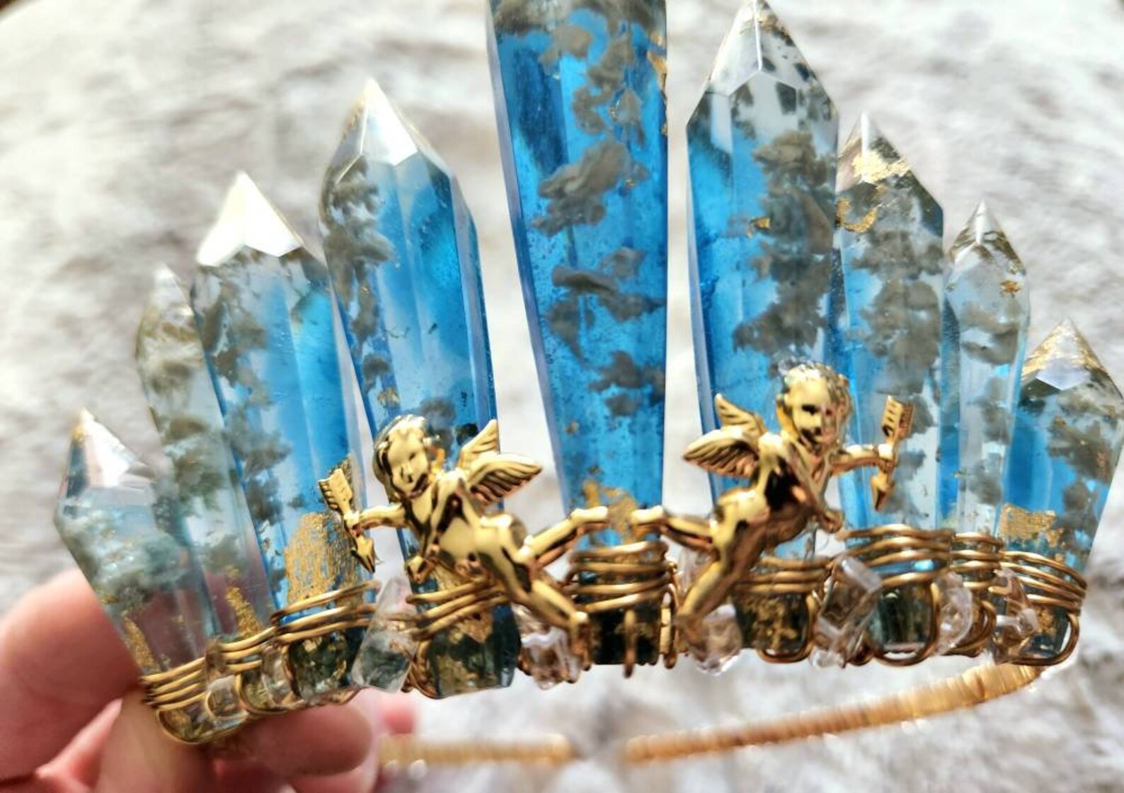 Hera Headpiece Heaven Crown Cloud Crown Angelic - Etsy