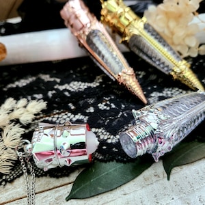 Large Goth Vial Jewelry - Goth Vial Necklace - Cosplay Jewelry - Fill ...