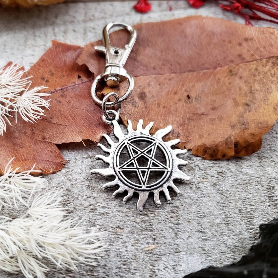 Anti Possession Charm - Supernatural Keychain - Pentacle Charm ...
