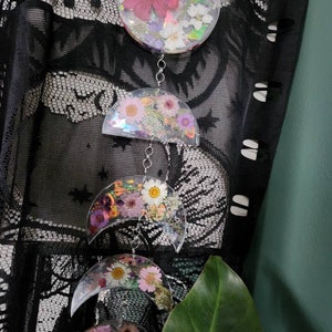 Floral Wall Hanger - Moon Phase Hanger - Celestial Home Gifts - Boho ...