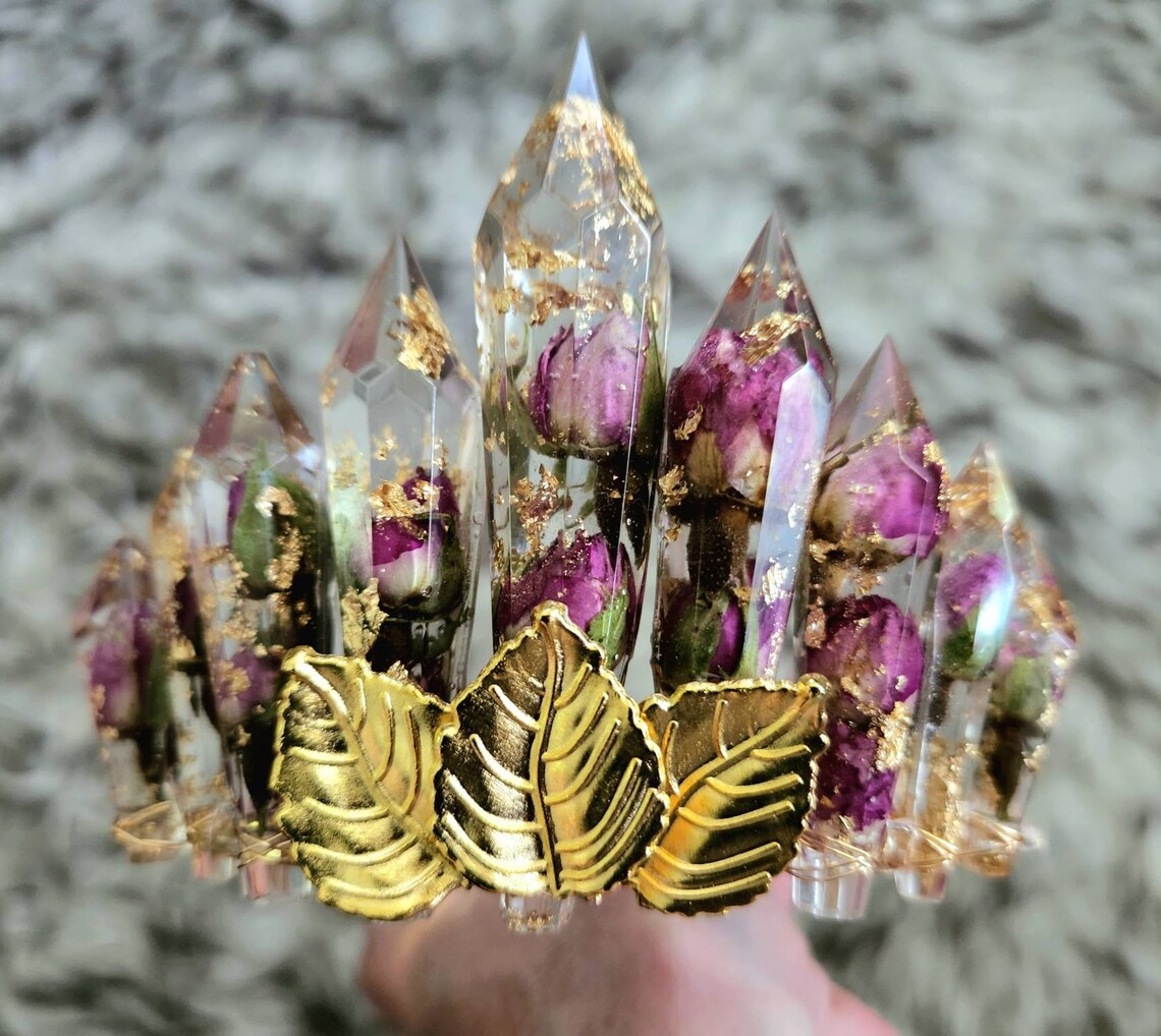 Aphrodite Headpiece Rose and Gold Crown Valentine Gift - Etsy