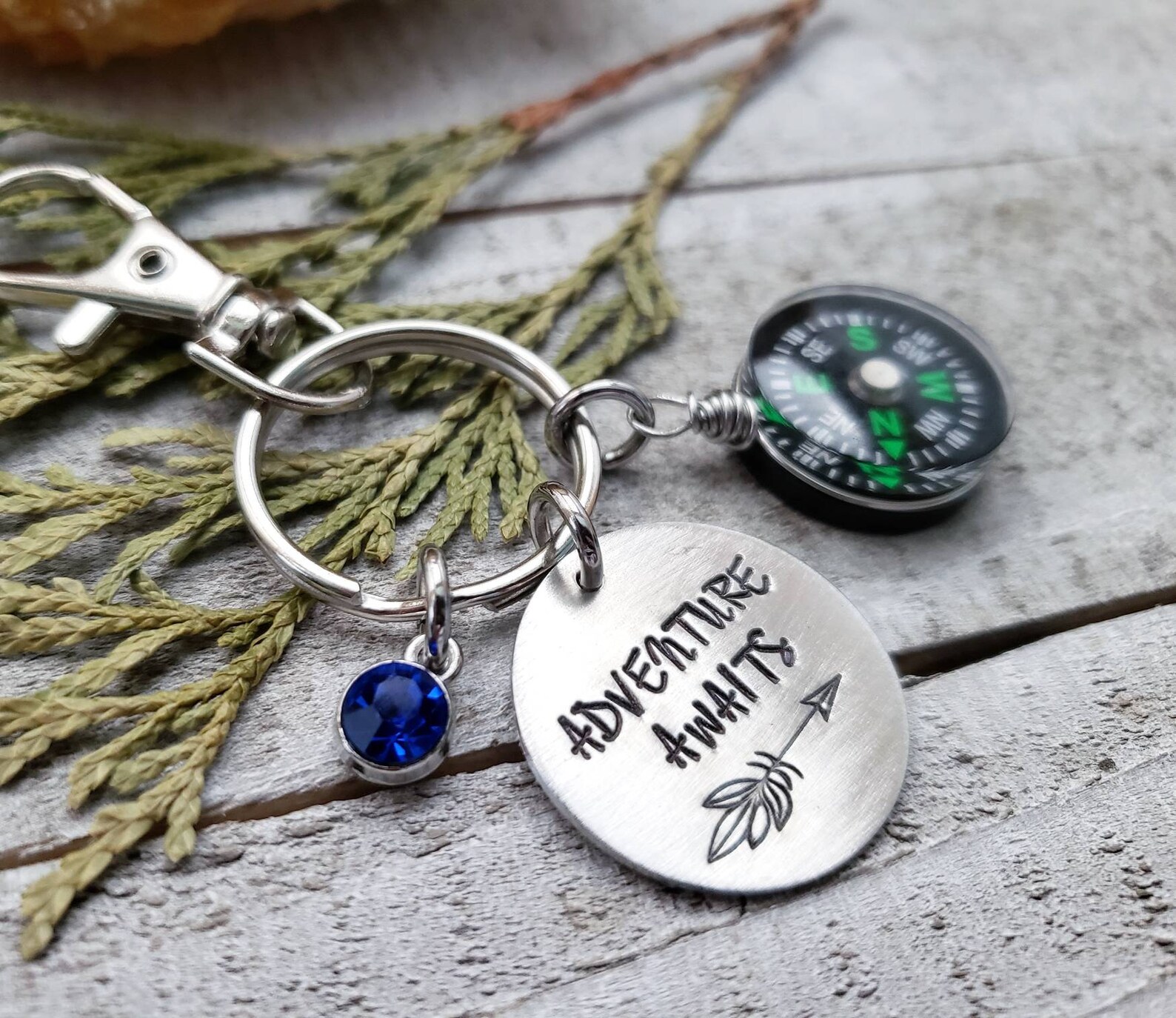 Adventure Awaits Keychain Travel Charm Gift Wanderlust - Etsy