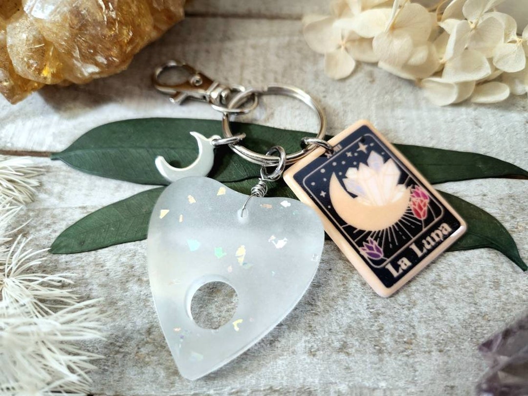 Glow Keychain - Planchette Keychain - Spirit Board Charms - Spooky ...