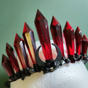 Gothic Headpiece Dark Goddess Crown Celestial Festival Crown Lilith ...