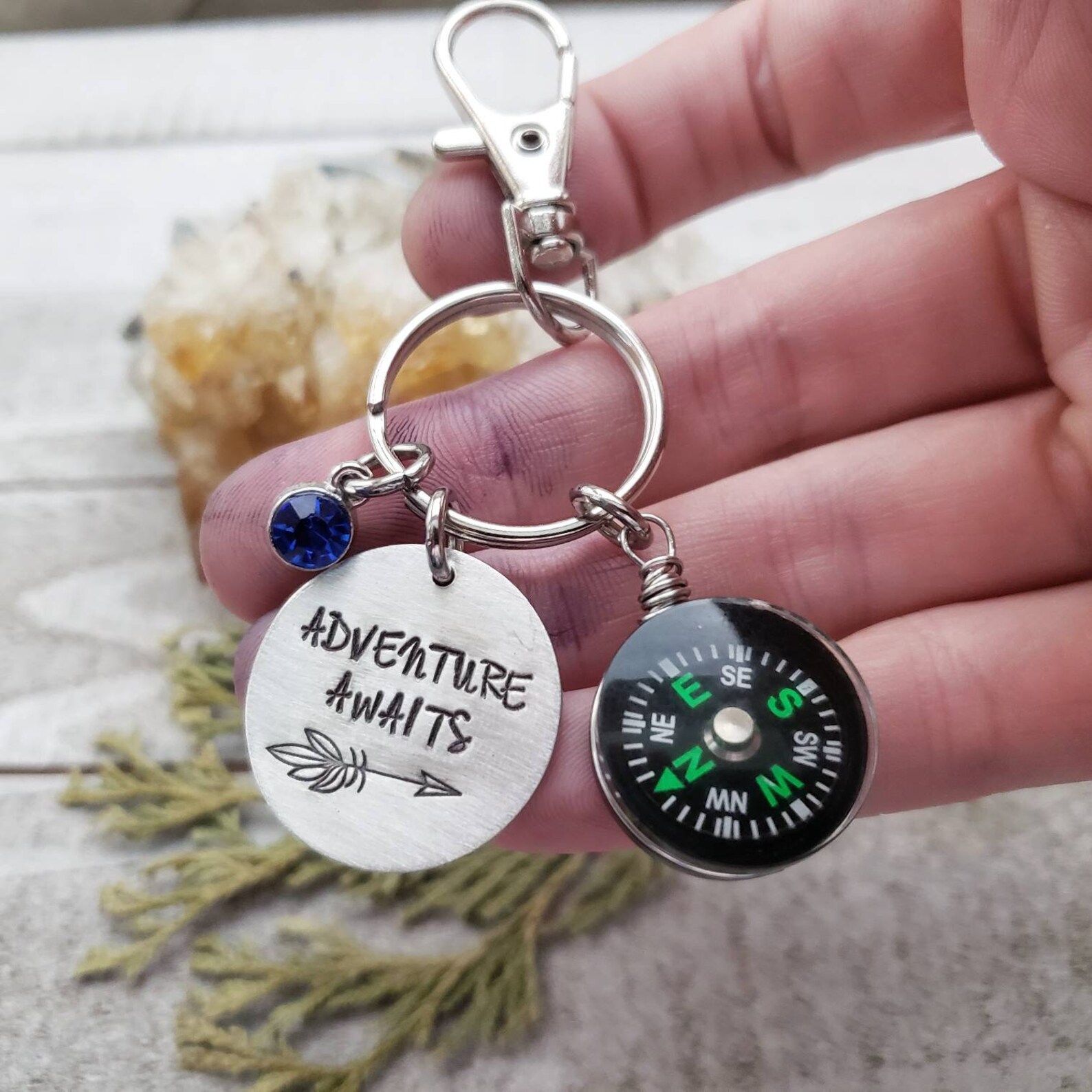 Adventure awaits keychain Travel charm gift wanderlust | Etsy