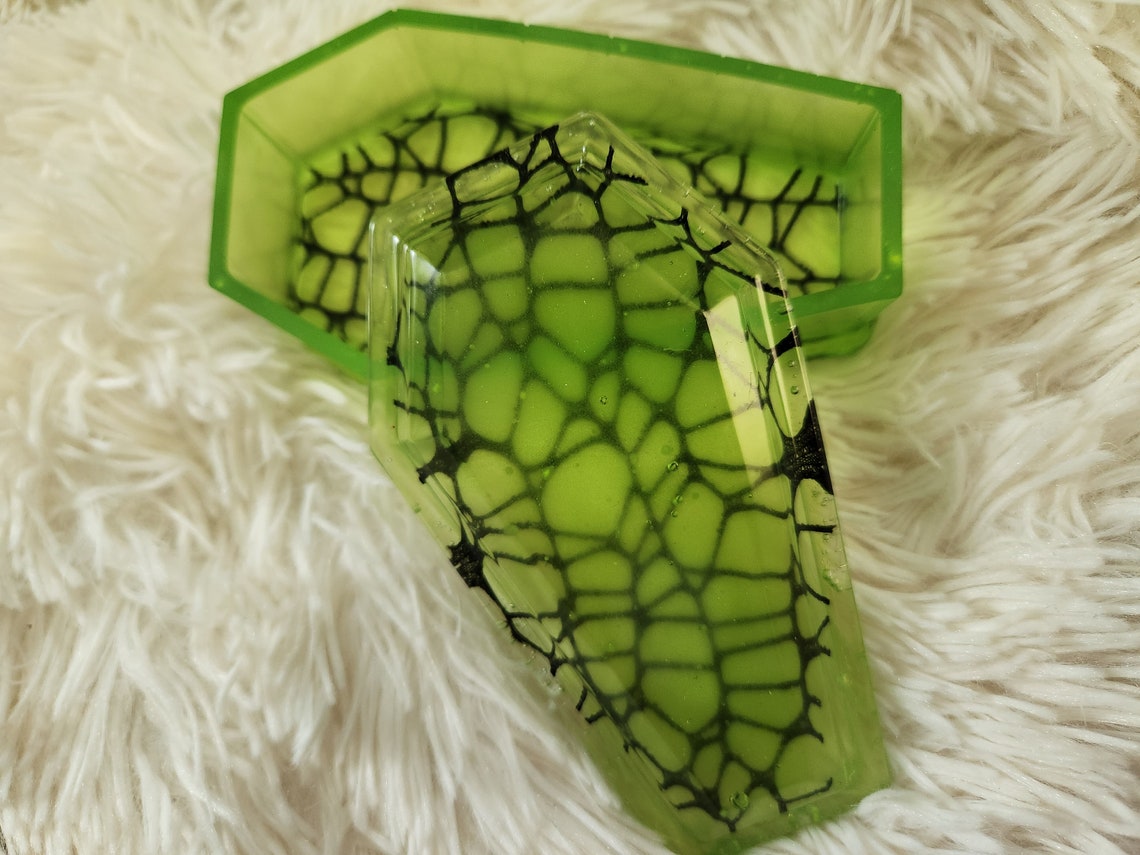 Goth Stash Box - Coffin Trinket Box - Witchy Shelf Decor - Goth Make up ...