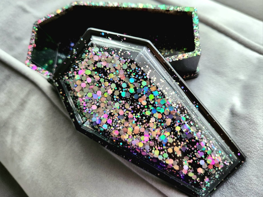 Goth Stash Box - Coffin Trinket Box - Spooky Shelf Decor - Coffin Dish ...