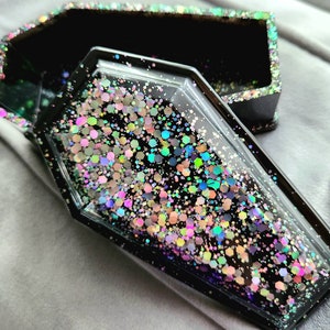 Goth Stash Box - Coffin Trinket Box - Spooky Shelf Decor - Coffin Dish ...