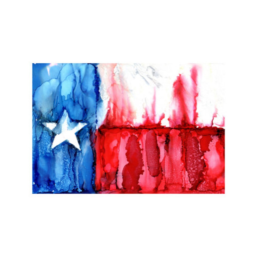 Texas Flag Art Print, Wall Decor, Texas Print, Texas State Flag, Lone ...