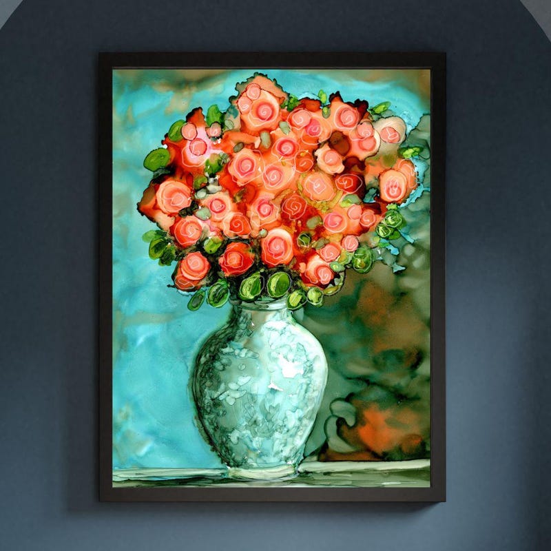 Alcohol Ink Vase - Etsy