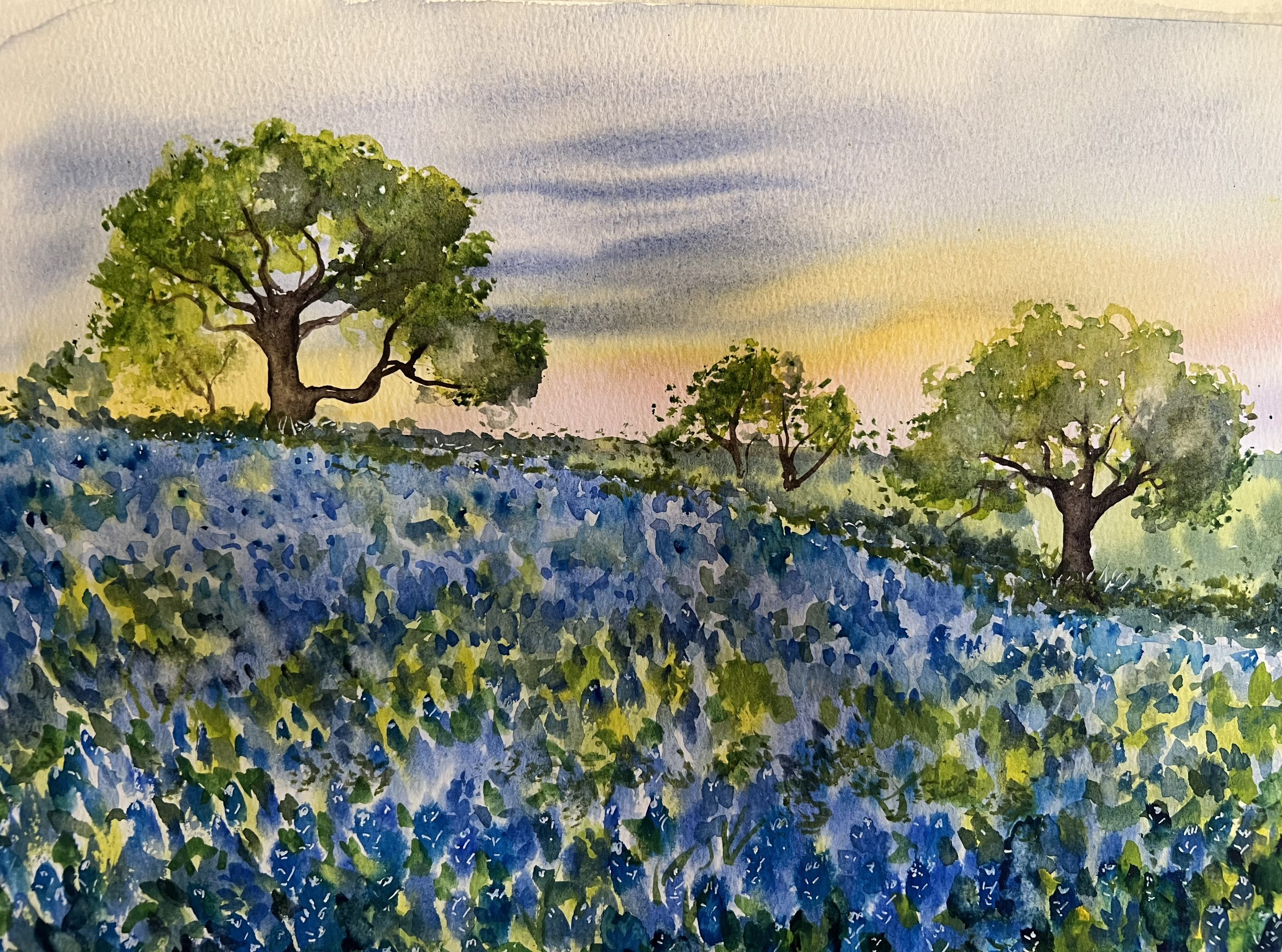 Bluebonnet Watercolor