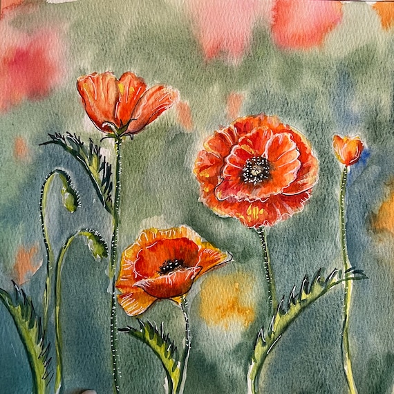 Orange Poppy Painting 270 Poppies Ideas In 2025 | Poppies, Poppy