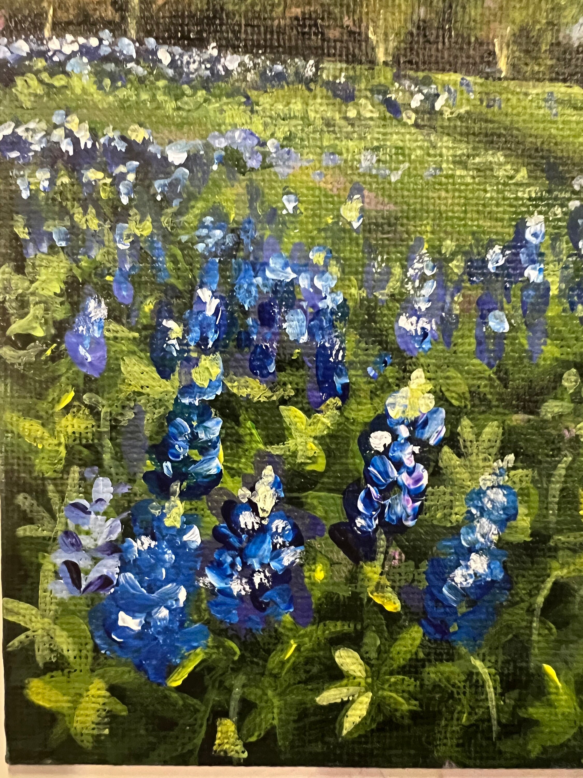 Bluebonnet, Painting, Original, Small Texas Art Size 5 X 7 - Etsy