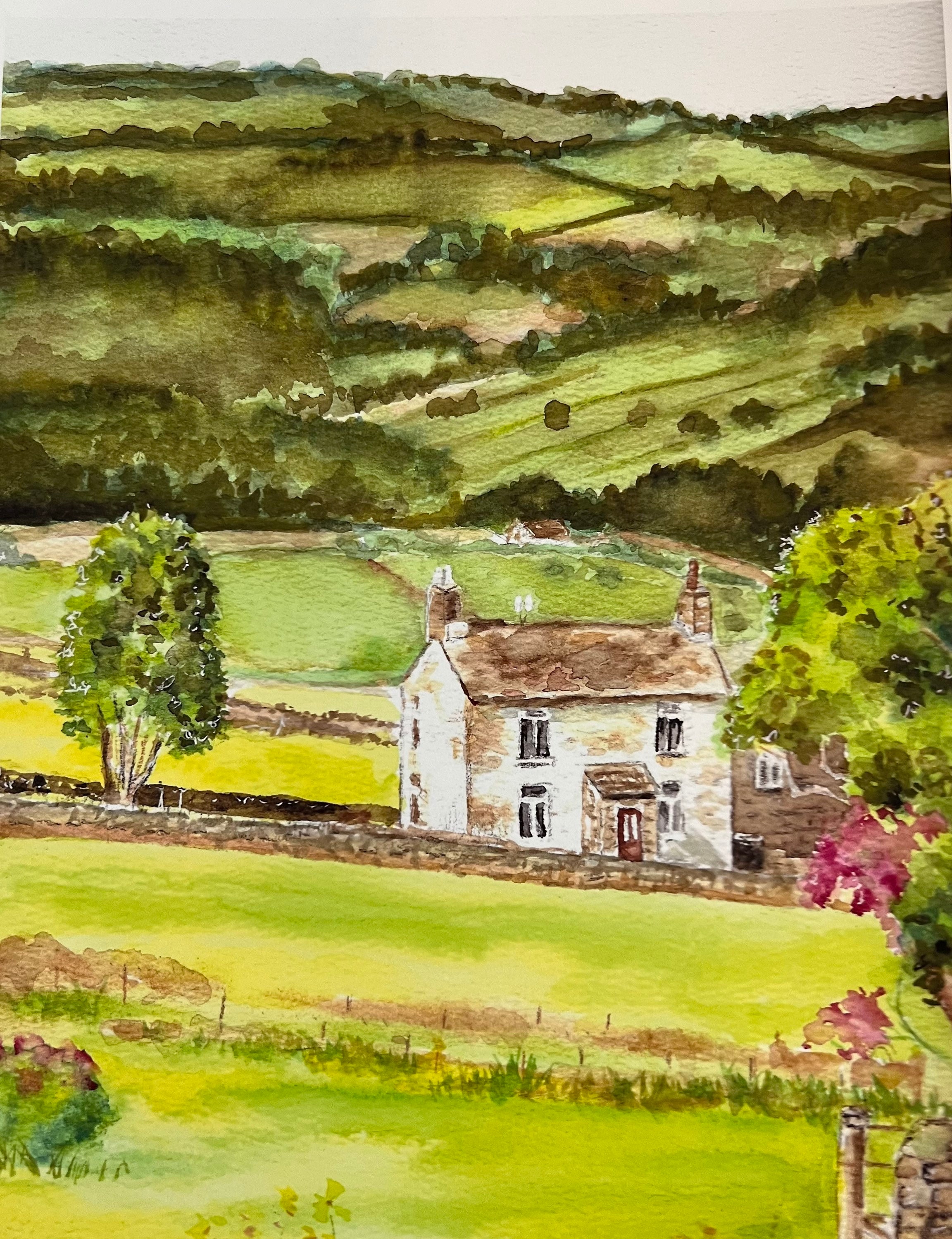 English Countryside Painting Watercolor Art Prints - Etsy