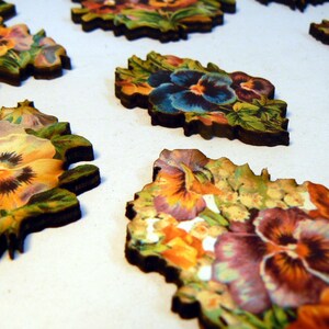 Victorian Style Pansies Wooden Cut Outs - Etsy