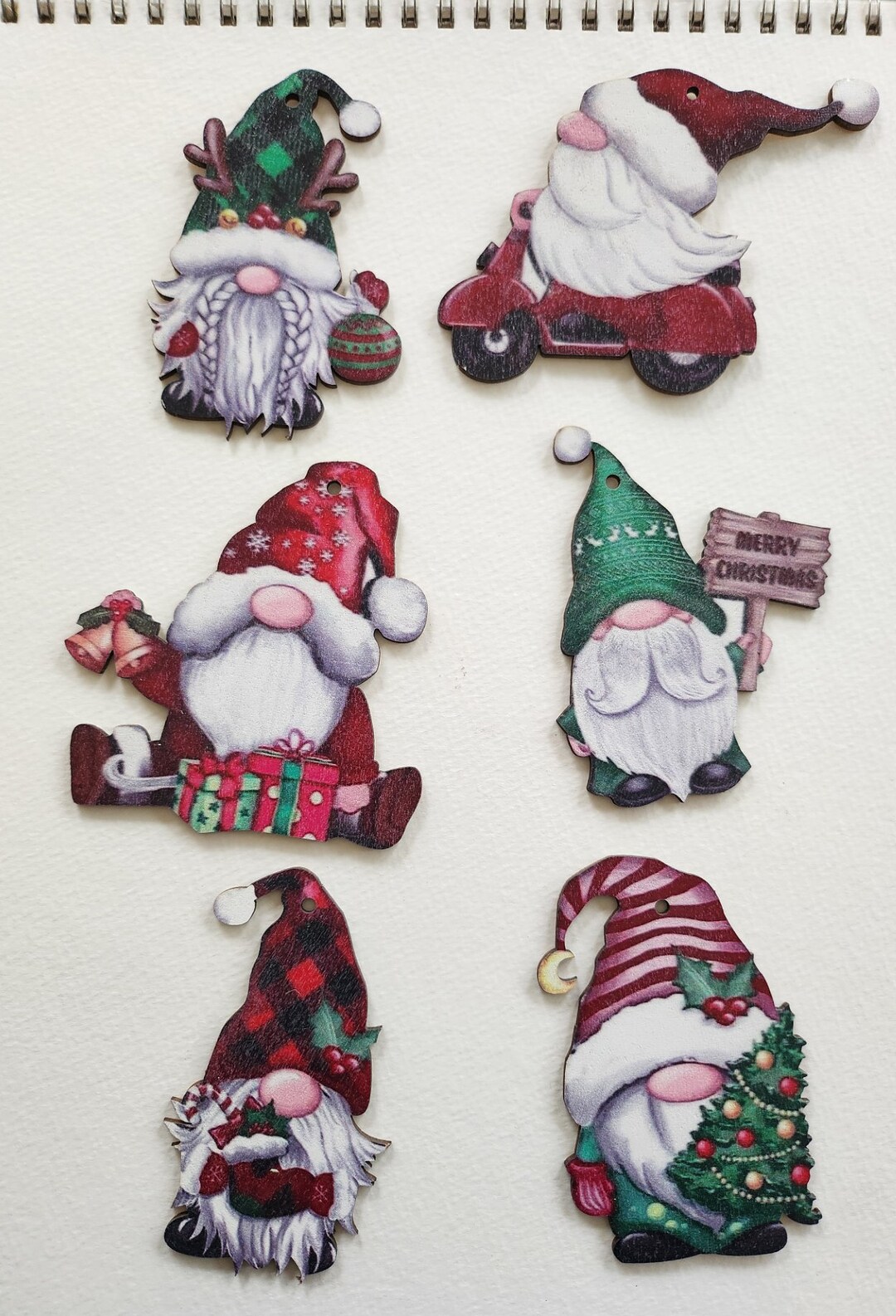 Tomte, Holiday Gnomes Wood Cut Outs With Holes for Hanging- Set B - Etsy