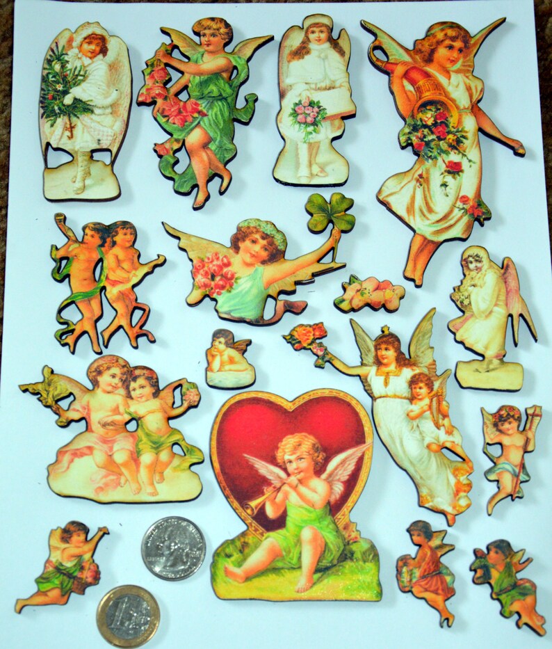 Large Set of Angels- Wood Cut Outs - Etsy