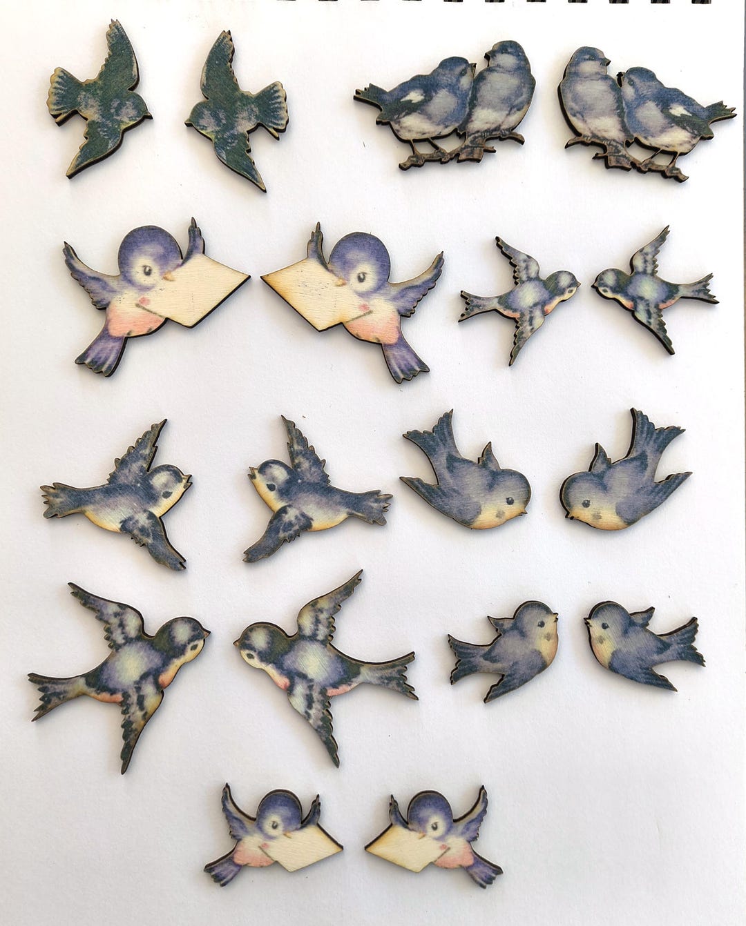 Extra Large Set of Vintage Bluebirds- Birds- Wood Cut Outs - Etsy
