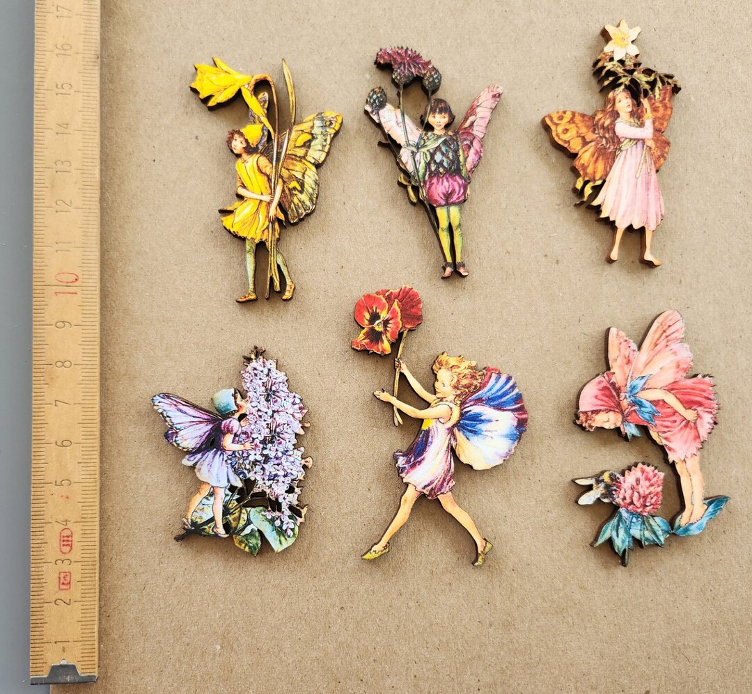 6 Flower Fairies- Wood Cut Outs- Set 3 - Etsy