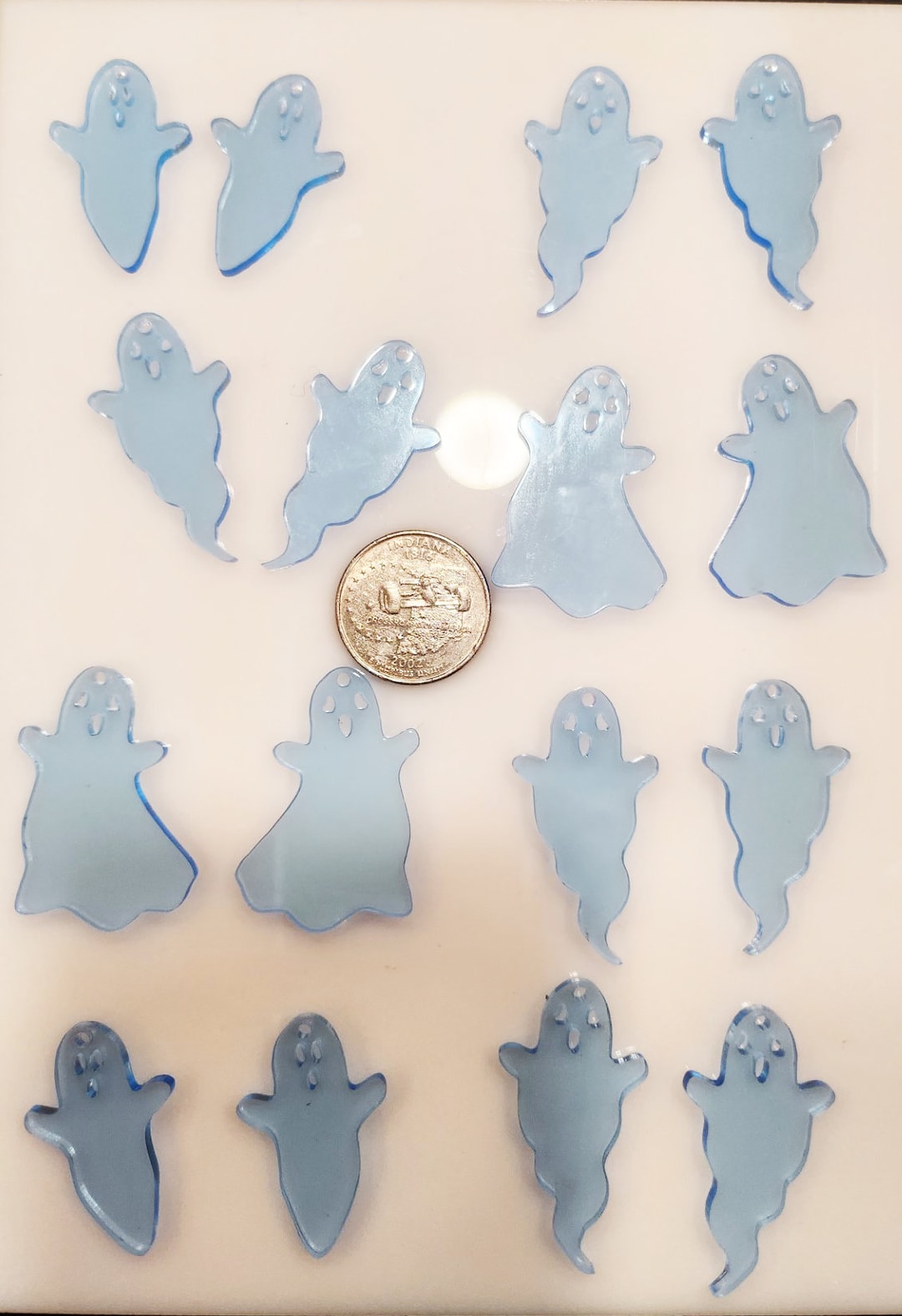 Acrylic Laser Cut Ghost Set- Transparent Blue- 16 Pieces - Etsy