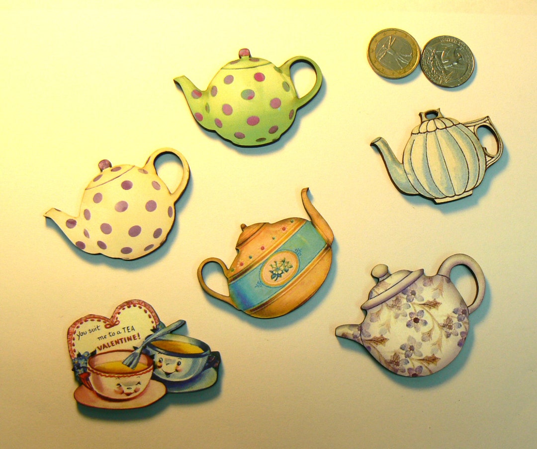 Teapots Wood Cut Outs, Wood Supplies - Etsy