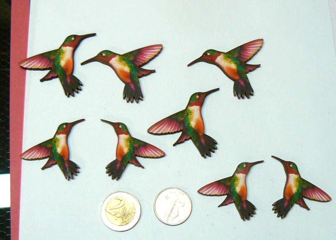 8 Humming Bird Wood Die Cut Outs - Etsy