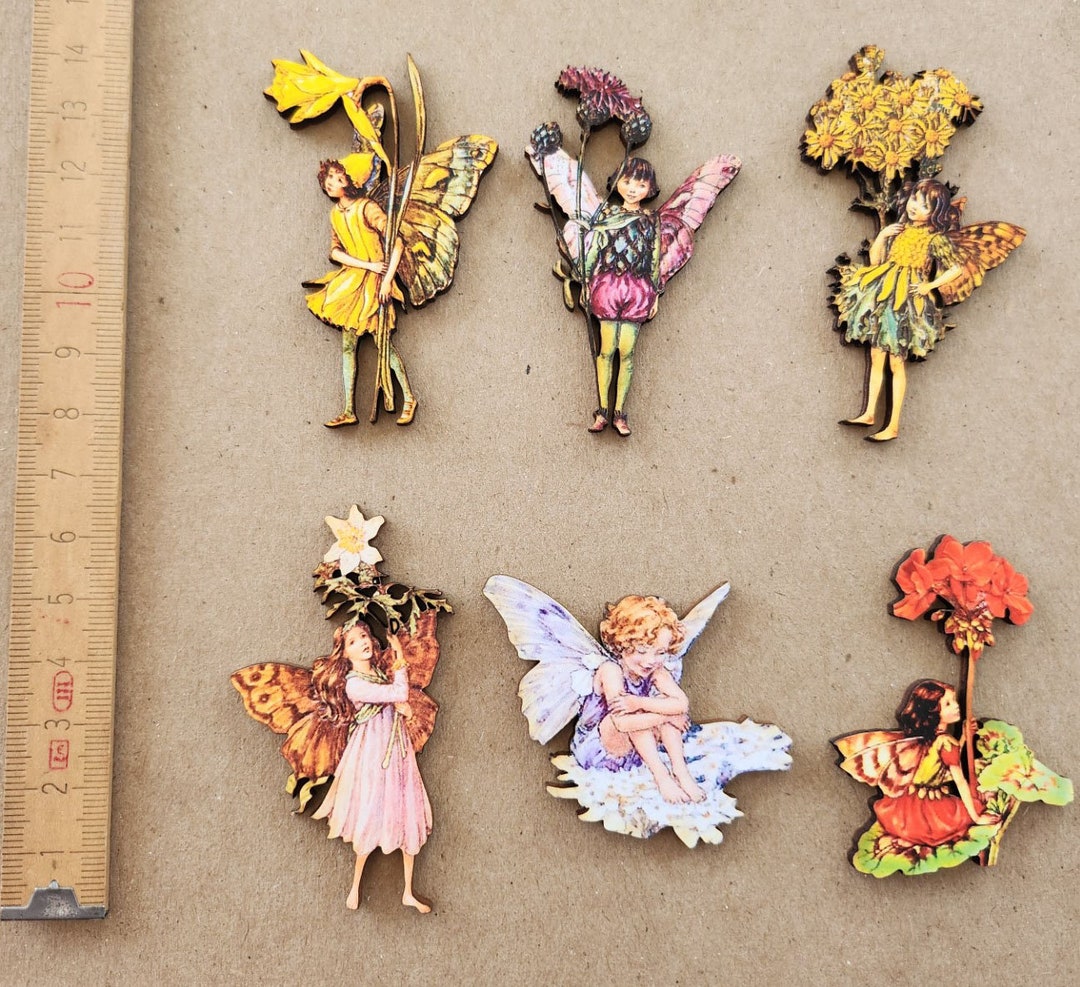 6 Flower Fairies- Wood Cut Outs - Etsy