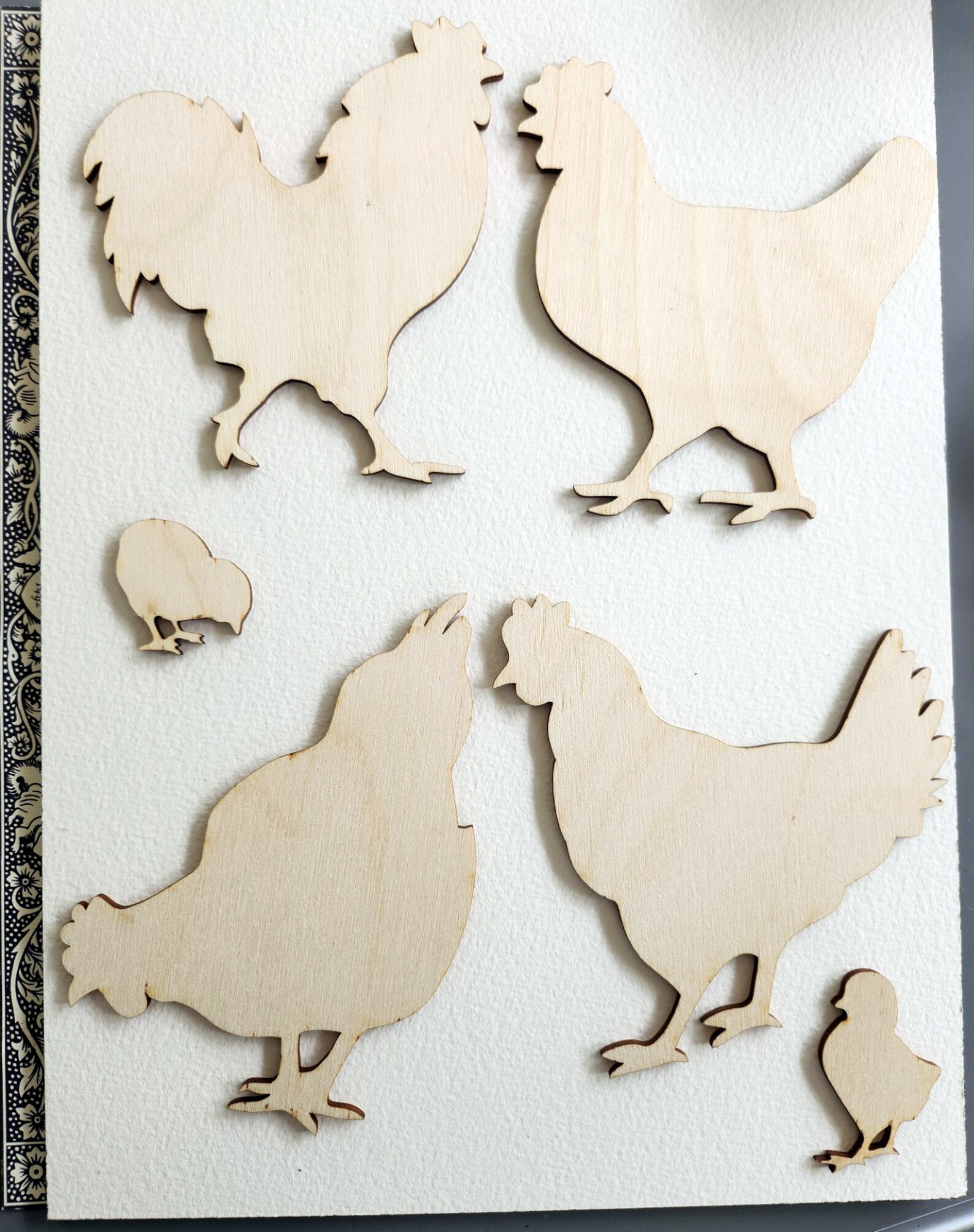 Chickens- Blank - Cut Outs- Die Cuts 6 Pieces per Set - Etsy