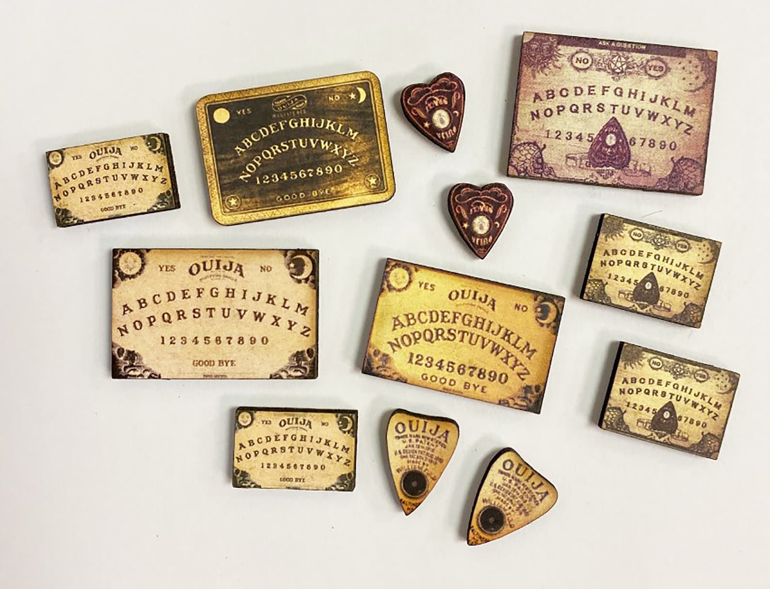 Ouija Boards and Planchettes Wood Cut Game Pieces - Etsy