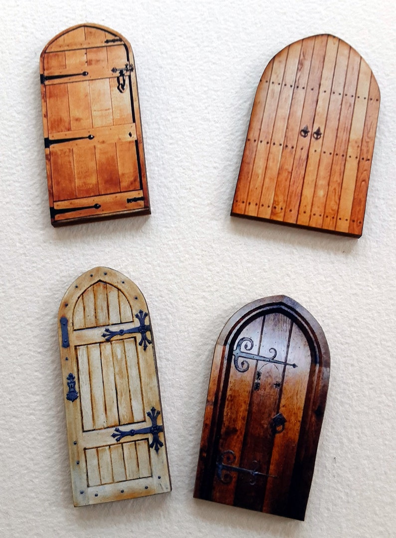 Vintage Castle Doors Wooden Cut Outs Set of Four - Etsy