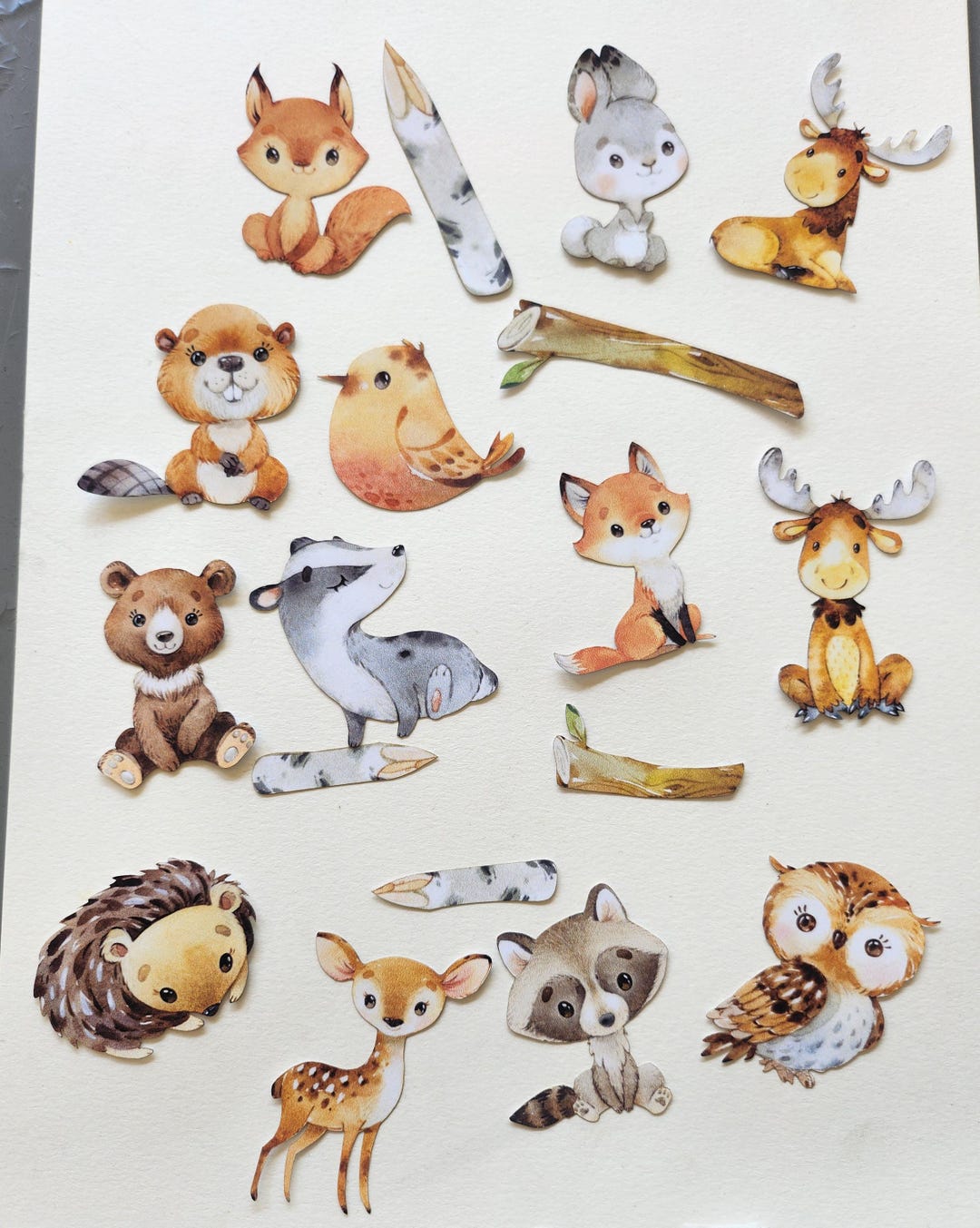 Woodland Animals - Paper Cut Outs- Precision Cut Die Cuts - Etsy
