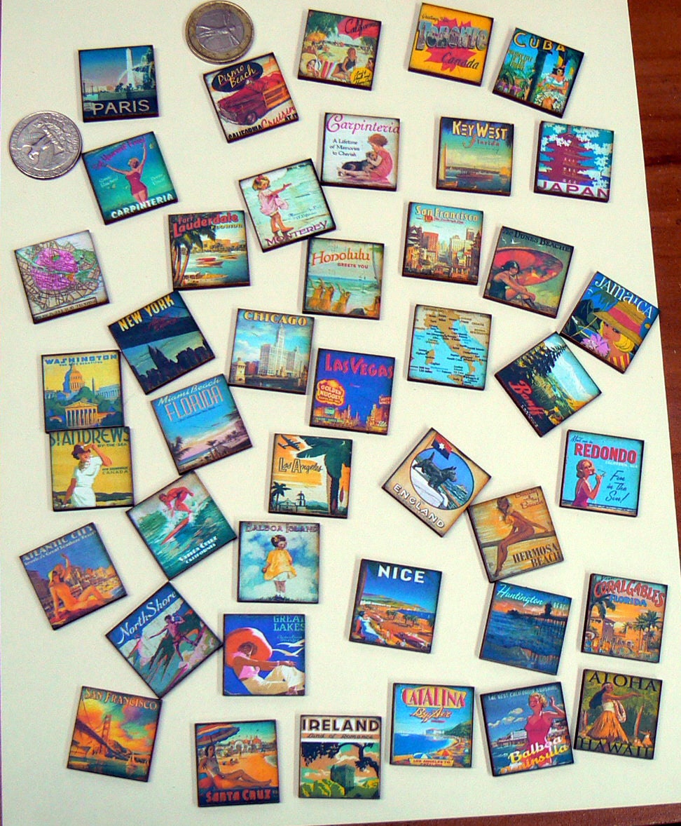 Small Travel Tiles, Extra Large Set. From Canada to Europe to Major US ...