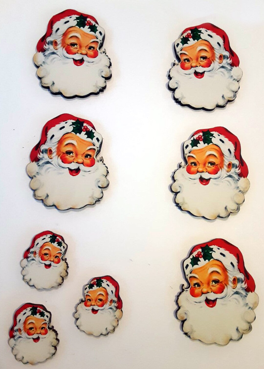 Vintage Santa Claus Wood Cut Outs - Etsy
