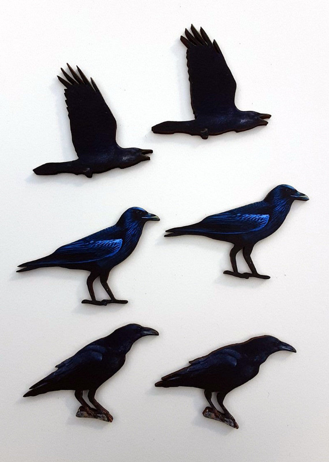 6 Crows, Black Bird, Raven Wood Die Cut Outs - Etsy
